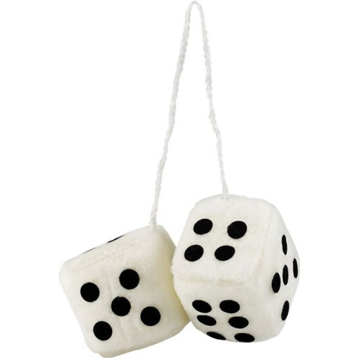 Bell Automotive 22-1-33606-8 Fuzzy Dice/White