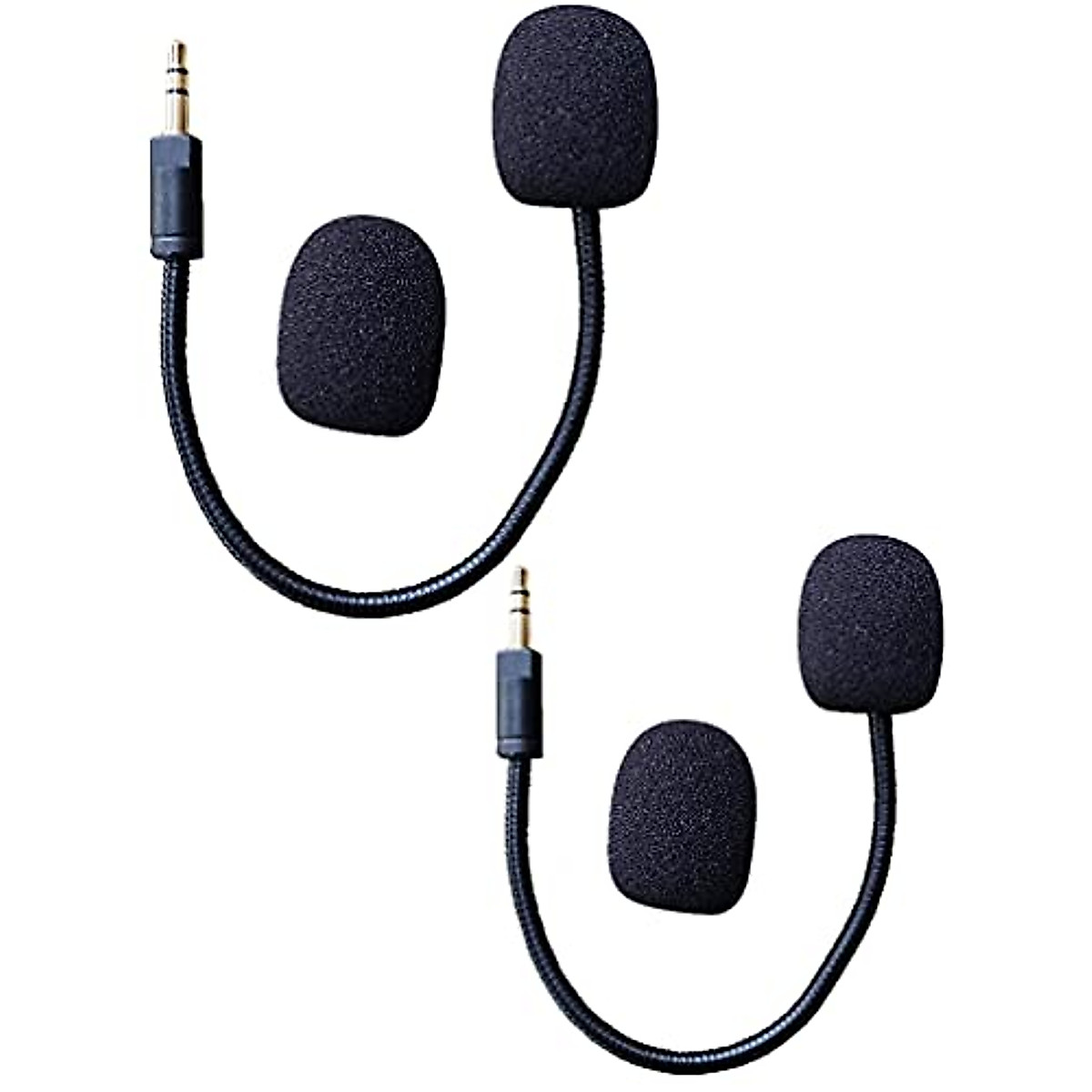 TNE 2 Pack Barracuda X Mic Replacement Detachable Game Microphone Boom for Razer Barracuda X PS4 Pro PS5 Xbox One X Computer PC Gaming Headsets 3.5mm Jack Noise Cancelling