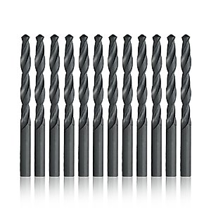 Drill America - D/AN3/16P12 3/16" High Speed Steel Black Oxide Drill Bit (Pack of 12), D/an Series