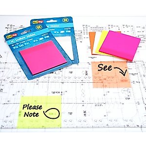 Redi-Tag SeeNote Stickies Transparent Sticky Notes, 50-Pack, 3 x 3 Inches, Clear (23775)