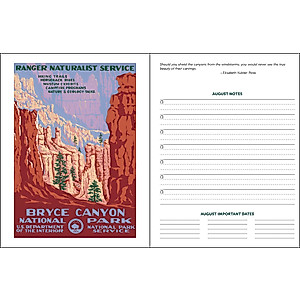 National Parks Poster Art of The WPA Monthly Planner 2021, 7.5" x 9.75" Spiral Bound