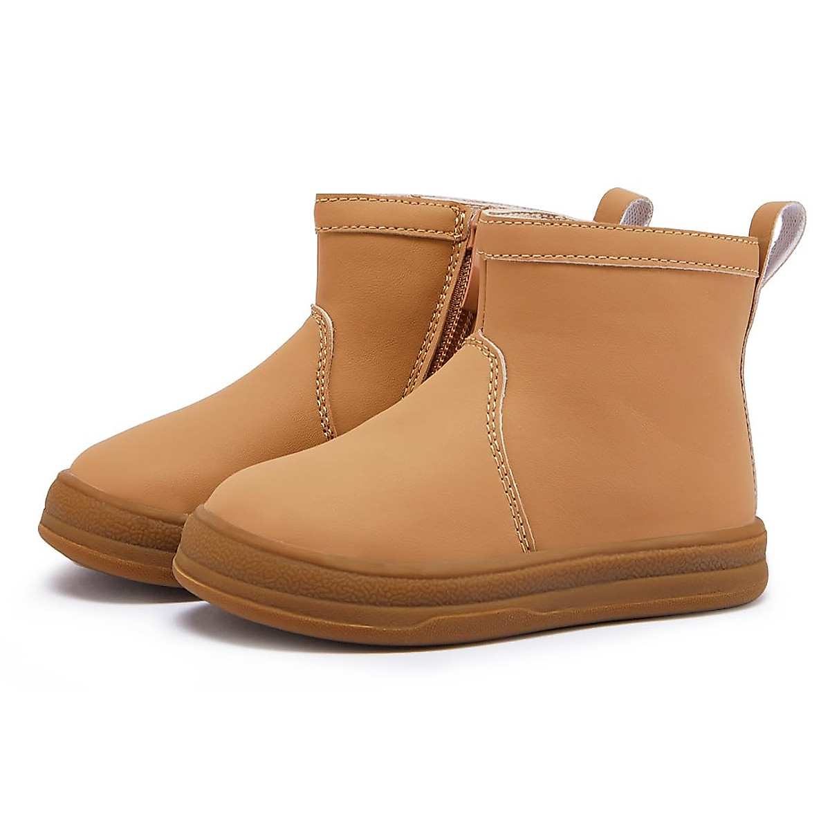 BMCiTYBM Baby Winter Snow Boots Girls Boys High Top Faux Fur First Walking Shoes Camel Size 6-12 Months Infant