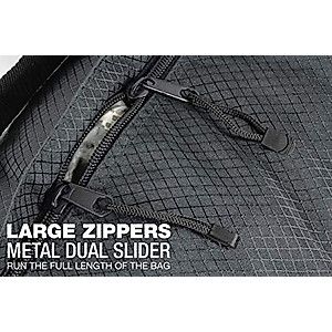 North Star Sports SD1224 Diamond Ripstop Standard Duffle Gear Bag 12"H x 12"W x 24"L, 44 Liter, Midnight Black Duffel Northstar Bags