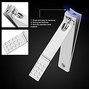 Manicure Set, FAMILIFE Manicure Kit - Nail Kit Mens Grooming Kit Pedicure Kit 9PCS Gifts for Men Boyfriend Nail Clipper Set Stainless Steel Professional Nail Set Care Manicure Tools Leather Case Brown