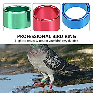 HANABASS 18pcs Aluminium Pigeon Leg Rings Dove Leg Rings Identify Bands Training Identify Birds Foot Ring for Pigeons Lovebird Coturnix Quail Chicken Goose Gamefowl Turkey Multicolor