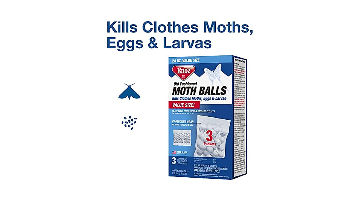 Enoz Old Fashioned Moth Balls - Protect Clothing & Carpets