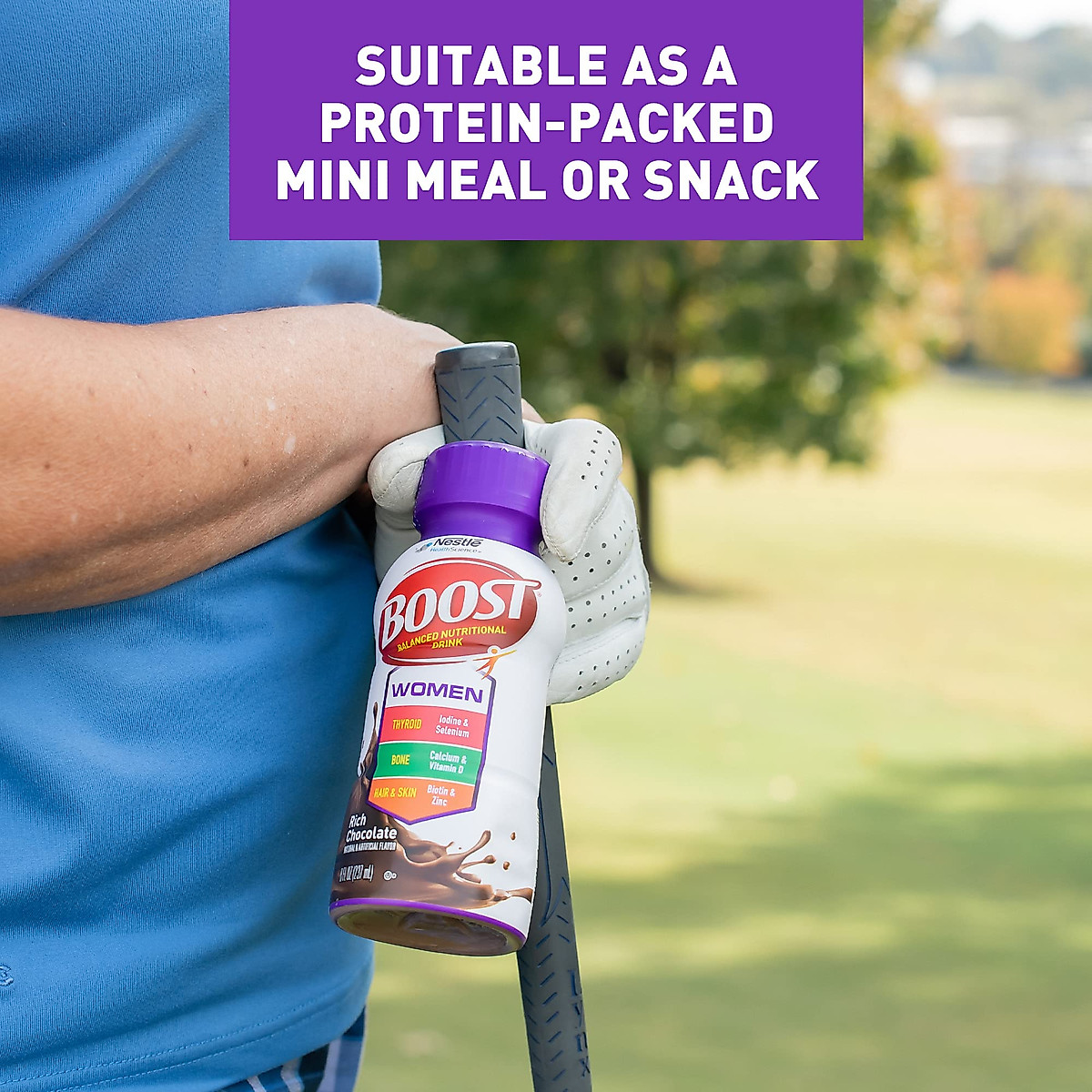 BOOST Women Balanced Nutritional Drink, Rich Chocolate, 8 FL OZ (Pack of 6)