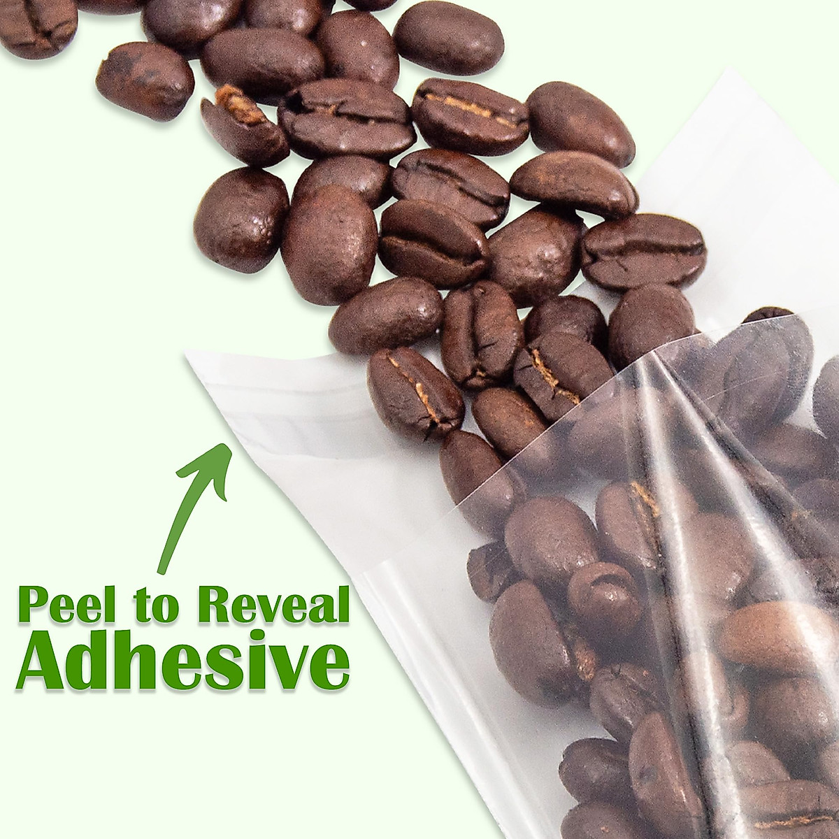 100 Bags - 3" x 4" Crystal Clear Protective Closure Bags with Self Adhesive Flap - Clear Resealable Cello/Cellophane Bags Good for Bakery, Candle, Soap, Cookie Poly Bags, in 2.1Mil Thickness