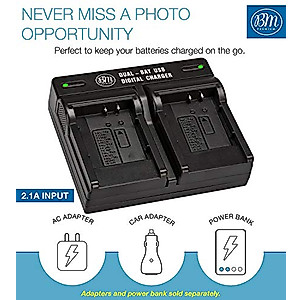 BM Premium 2 LI-90B, LI-92B Batteries and Dual Battery Charger for Olympus Tough TG-6, TG-5, TG-Tracker, Tough SH-1, SH-2, SP100 IHS, Tough TG-1 iHS, TG-2 iHS, TG-3, TG-4, SH-50, SH-60, XZ-2 iHS
