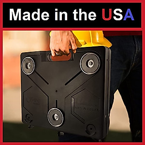 The OmniShelf Portable Workstation, Magnetic Toolbox, Laptop Stand w/ 40 lb Capacity, Hands Free Workstation, Attach to HVAC, Trucks, Walls, Poles etc. (Model # OSO1 - Magnets)