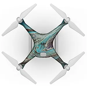 Design Skinz Design Skinz Swirling Dark Acrylic Marble Full-Body Wrap Decal Skin-Kit Compatible with The Drone DJI Phantom 4