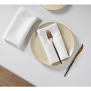 LANE LINEN Flour Sack Tea Towels Set for Kitchen, Premium Kitchen Towels for Cleaning, Dusting Cloth, Cloth for Bread Box, Pure Tencel Hand Towel, Light Towel for Drying Dishes – 4 Pack - White