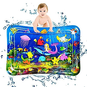 Baby Water Play Mat Water pad Can Be Used All Seasons for Infants Toddlers Early Development Activities Inflatable Tummy Time Water Mat for 3-48 Months Baby Toys Play mat for Baby's Stimulation Growth