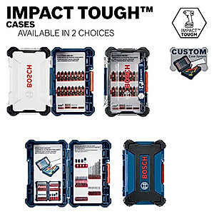 Bosch CCSDV08 Impact Tough Black Oxide Drill Bits with Clip for Custom Case System