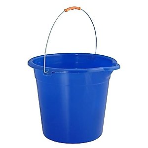 Mop Bucket 2.5 Gallon Bucket for Cleaning - Plastic Car Wash Bucket with Grip Handle - Royal Blue Bucket Small Durable Plastic Pail for Fishing, Mopping, Cleaning -10 Liter Camping Buckets
