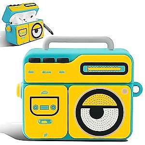 Buewutiry Compatible with Airpods Pro Case - Silicone Yellow Case for Airpod Pro 2nd Generation Case Cover - Funny Case for Airpods Pro 2 Case with Keychain for Men and Women (Yellow)