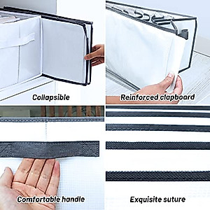 PENGFULL Clothes Organizer for Folded Clothes ,Drawer Organizers for Clothing Jeans,Closer Organizer for Sweater,Tshirts,Pants,17.32×11.02×8.67in Big 9 Grid,Oxford cloth edge reinforcement,Stackable