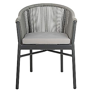 SAFAVIEH Outdoor Collection Nicolo Grey Rope Chair (Set of 2)