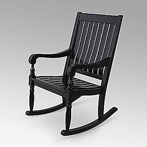 Cambridge Casual Thames Oversized Rocking Chair, Black