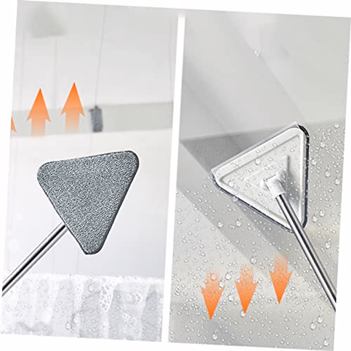 ULTECHNOVO 12 Pcs Triangle Mop Head Microfiber Mop Head Car Wash Mop Floor Cleaner Mop Foaming Wall Cleaner Commercial Mop Extension Pole Wall Cleaner for Painted Walls Foaming Mop Head Round