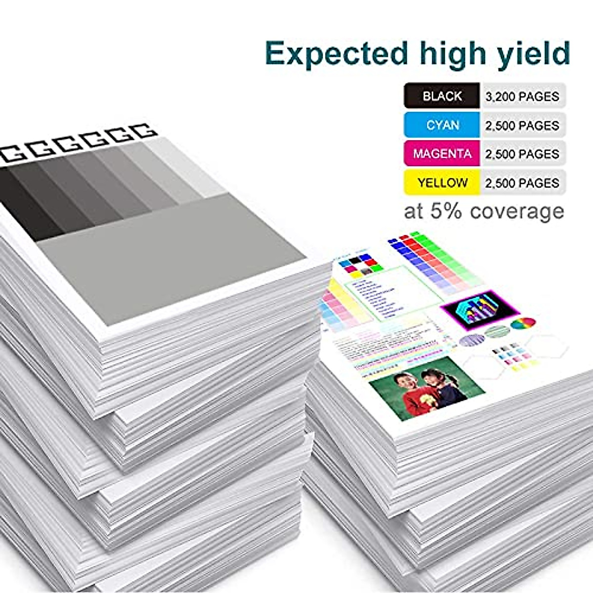 4 Pack Replacement for HP 202A 202X Toner Cartridges for HP Color Laserjet Pro M254dw MFP M281cdw, M281fdw M281fdn M281 M254 Series (Black, Cyan, Magenta, Yellow)