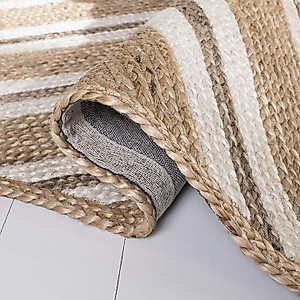 Natural Weave Handwoven Modern Farmhouse Braided Jute Area Rug (4x6 ft)