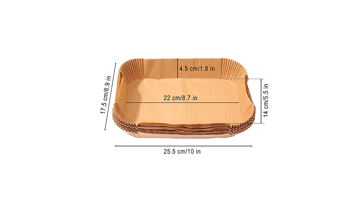 Air Fryer Liners 8.7 Inch - 100 Sheet Oil & Heat Resistant Liners