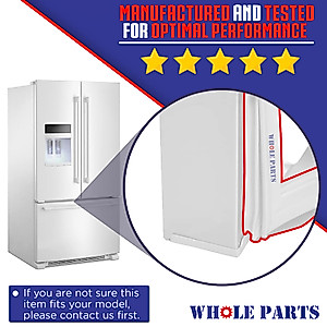 Whole Parts Refrigerator French Door Seal Gasket Assembly, Gray Color, Single Piece, Part# DA97-12522J - Replacement & Compatible with Some Samsung Refrigerators