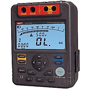 UNI-T UT513A Insulation Resistance Tester 30 Analogue Bar Graph AC/DCV 500V/1000V/2500V/5000V DAR PI Tester USB PC Software