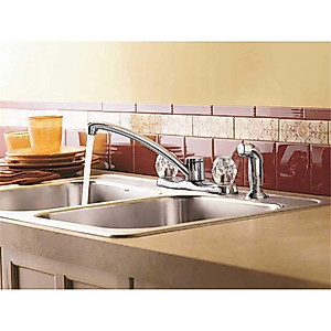 Moen 7910 Chateau Two-Handle Low-Arc Kitchen Faucet 7910, Chrome