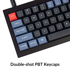 Keychron Q2 Wired Custom Mechanical Keyboard, QMK/VIA Programmable Macro, Full Aluminum, Hot-Swappable Gateron G Pro Red Switch, 65% Layout Double Gasket Compatible with Mac and Windows - Black