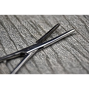 SE 6-¼" Stainless Steel Self-Locking Straight Forceps - 660FS