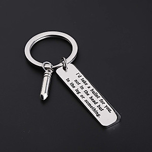 TGBJE Funny Friend Gift I’D Take a Bullet for You Keychain Friendship Jewelry Cheer Up Gift (Bullet Keychain)