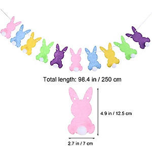 BinaryABC Easter Bunny Rabbit Banner Bunting Garland, Easter Decorations
