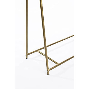 British Style Sturdy Clothes Rack Garment Rack Metal Clothes Rack,Industrial Clothing Rack,Heavy Duty Clothes Rack,Portable Clothing Rack Hanging Clothes Rack for Small Spaces and Rooms Gold,Black,White (Gold)