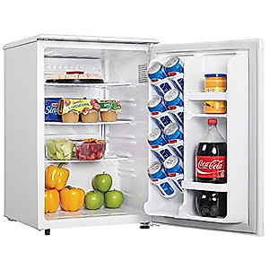 Danby Designer DAR026A1WDD-6 2.6 Cu.Ft. Mini Fridge, Compact Refrigerator for Bedroom, Office, bar, countertop, E-Star Rated in White