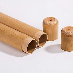 Bamboo Toothbrush Travel Case Pack of 6 Biodegradable and Eco Friendly