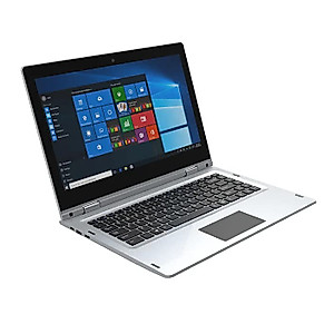 Hugo Tech Mart 2023 Convertible 2-in-1 Laptop, 14" FHD IPS Touchscreen, Intel Pentium 4-Core Processor Up to 2.64GHz, 4GB Ram, 64GB SSD, 4K Graphics, Super-Fast WiFi, LTE, Windows 10 Pro, Dale Sliver