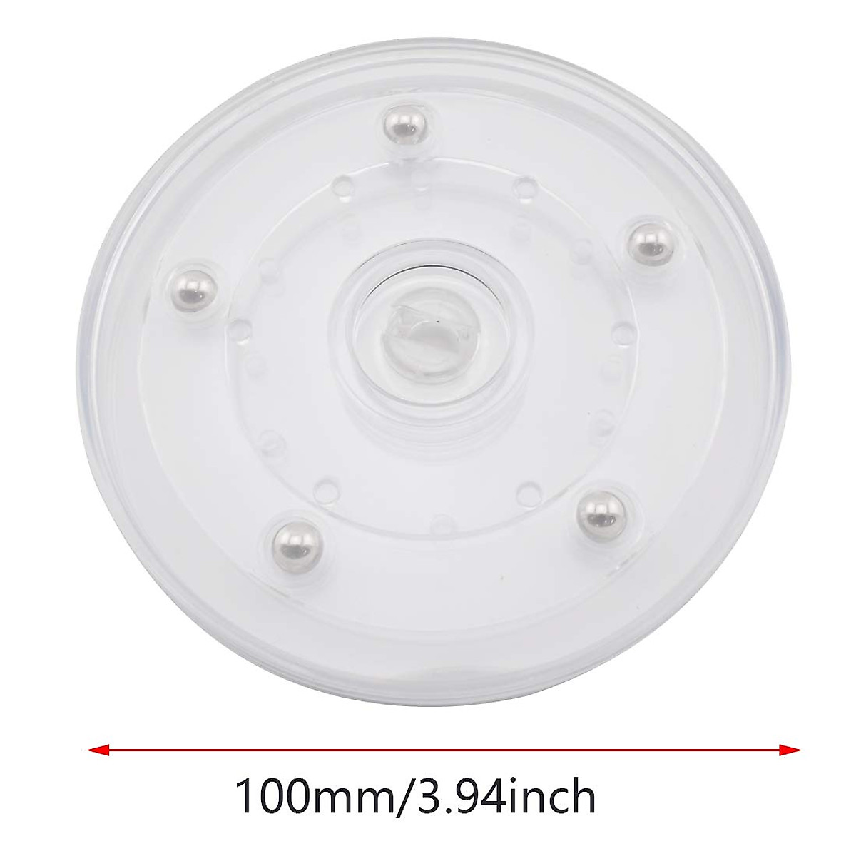 SDTC Tech 2-Pack 4 Inch Lazy Susan Turntable Organizer 360 Degree Rotating Bearings Acrylic Round Turntable for Kitchen Corner Cabinets/Spice Rack/Table Cake Decorating - Clear Tone