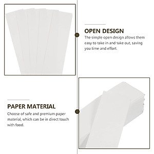 VOSAREA 100pcs Disposable Chopsticks Sleeves Paper Chopsticks Bag Cutlery Packing Bags Chopsticks Cover for Home Restaurant Hotel (18cm)