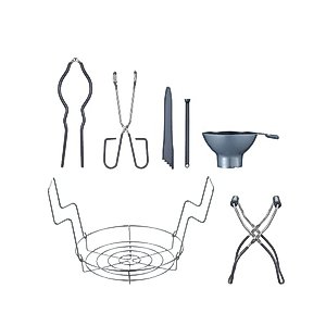 Concord 7 Pieces Premium Stainless Steel Canning Set Starter Kit w/Rack. No Rust, Extra Stability. BULK PACKS (Canning Set)
