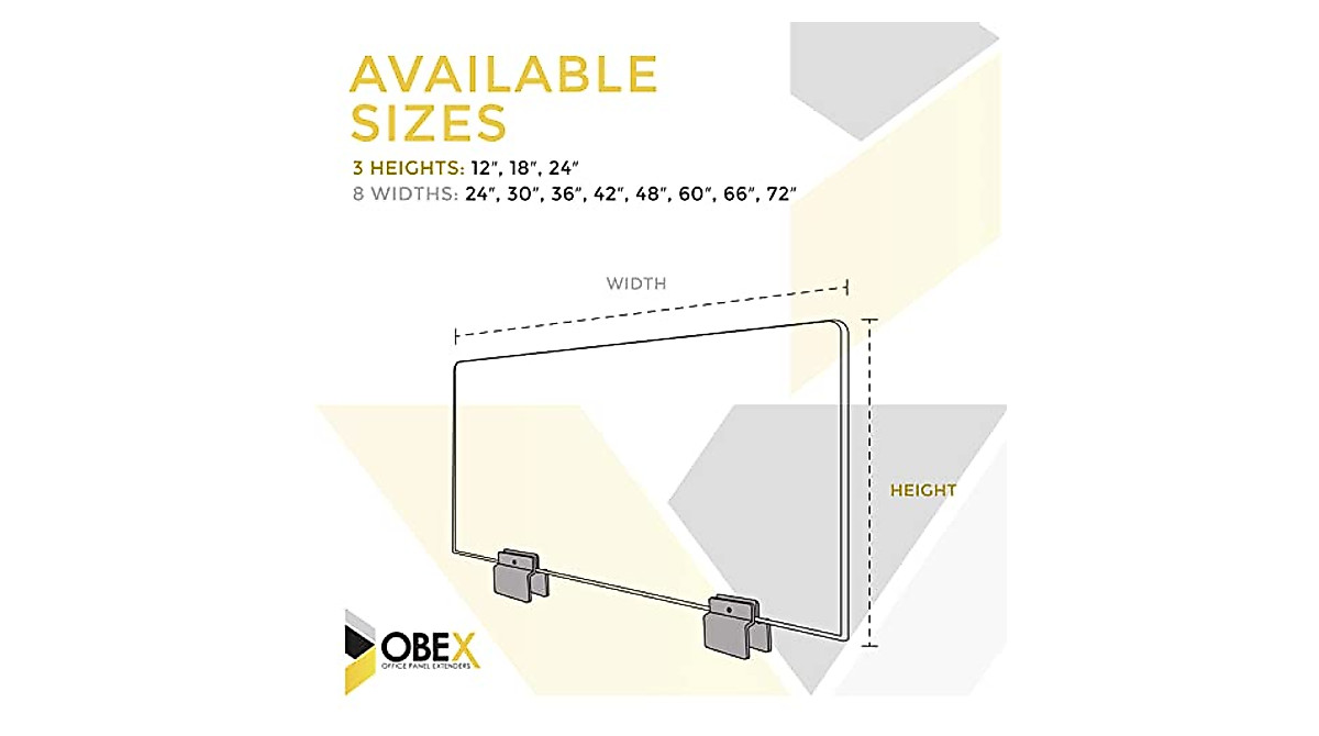 OBEX Acoustical Cubicle Privacy Screen - Reduce Noise & Enhance Privacy