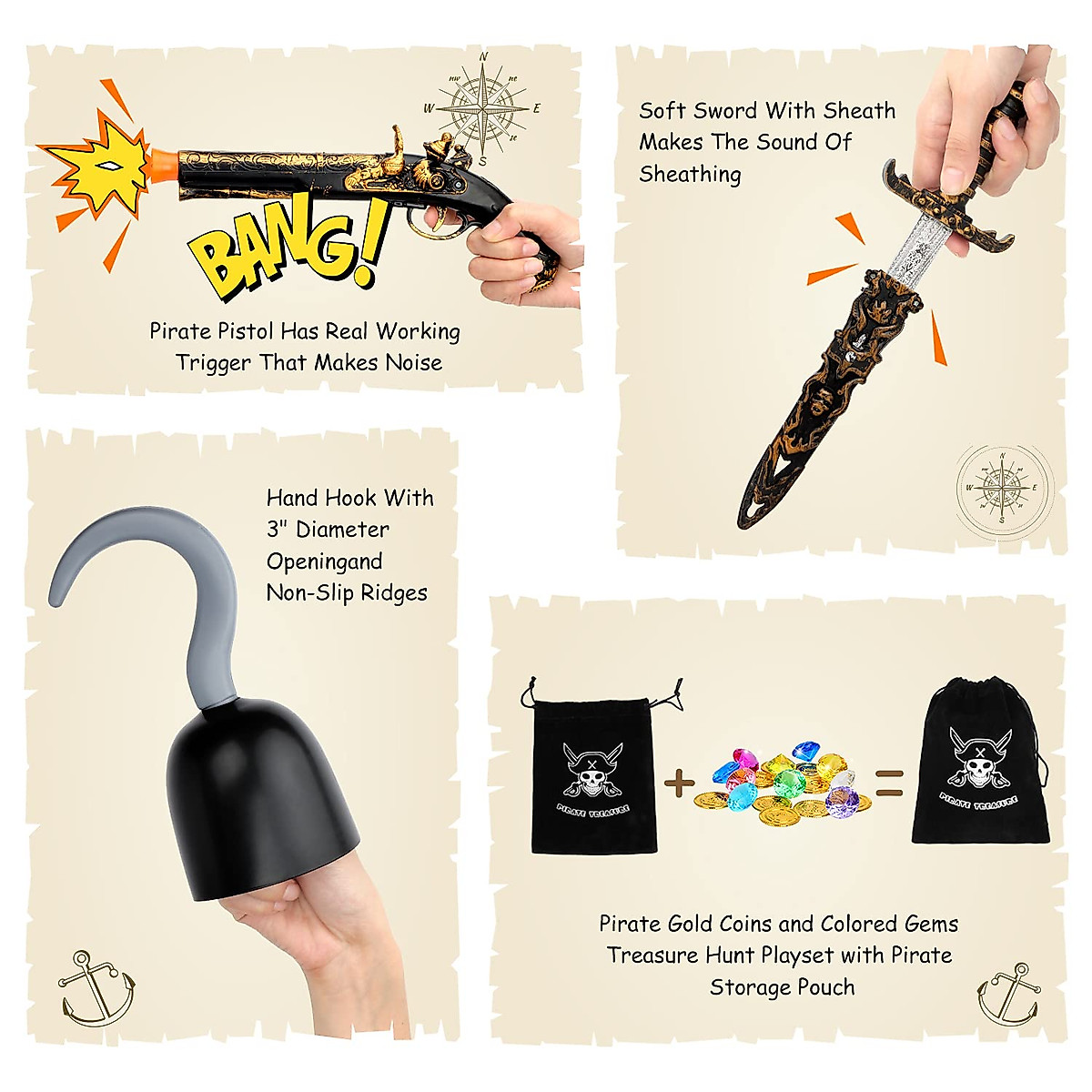 Girls and Boys Toys Set, Role Play Collection Toys, Dress Up Clothes Set & Pretend Play Toys