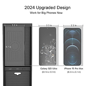 CarQiWireless Wireless Charger for F150 2009-2023 2024, Center Console Organizer Box for Ford F150 Accessories F-150 2009 2010 2011 2012 2013 2014 2015 2016 2017 2018 2019 2020 2021 2022 2023 2024