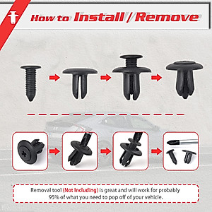 OTUAYAUTO 20pcs Fender Liner Clips - Replacement for Ford, Kia, Hyundai Elantra, Genesis, Sonata, Hyundai Santa Fe, Mazda 3, Mazda 6 Bumper Retainer Clips, OEM# B092-51-833, MB-455-56143, MB455-56-143