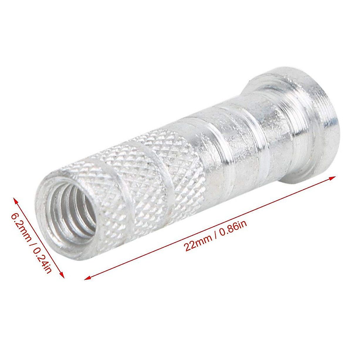 Zerone 12Pcs Replacements Archery Base Inserts, Standard 6.2mm/0.24in Aluminum Carbon Arrow Shaft Hunting Accessory