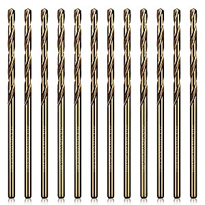 UBESTHS 3/32" Cobalt Drill Bits 12Pcs, M35 HSS Metal Drill Bit Set with Storage Case for Hard Metal, Stainless Steel, Cast Iron