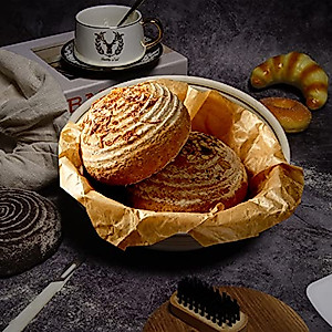 Banneton Bread Proofing Basket set, for Sourdough Bread Baking, Brotform Dough Rising Bowl, 9inch Round Rattan Basket with Baking Tools Kit, Cloth Liner, Scoring Lame, Scraper, Brush, Gifts for Bakers