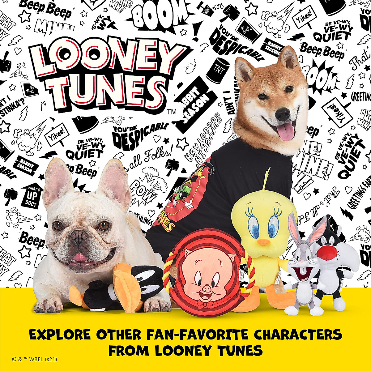 Looney Tunes for Pets Halloween Day of The Dead Daffy Duck & Lola Bunny Silo Pet Squeaker Toys 2 Piece | Squeaky Dog Toys Small Dog Toys for Small Dogs | Halloween Dog Chew Toys,FF18362