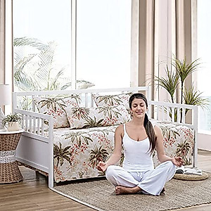 Tommy Bahama - Daybed Set, Cotton Bedding with Matching Shams & Pillow Cover, Lightweight Home Decor for All Seasons (Bonny Cove Beige, Daybed)